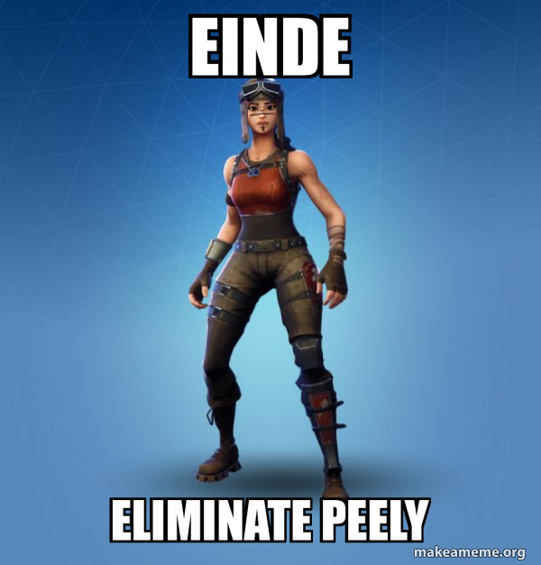 einde eliminate peely - Renegade Raider Fortnite Skin Meme Generator