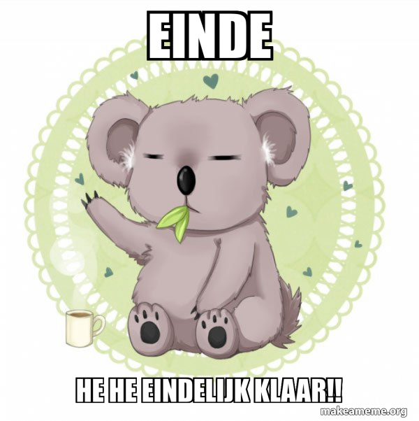 Einde He he eindelijk klaar!! - Aussie Koala doing the night shift Meme ...