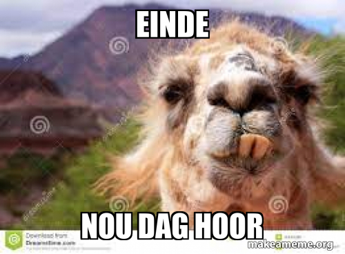 einde nou dag hoor Meme Generator