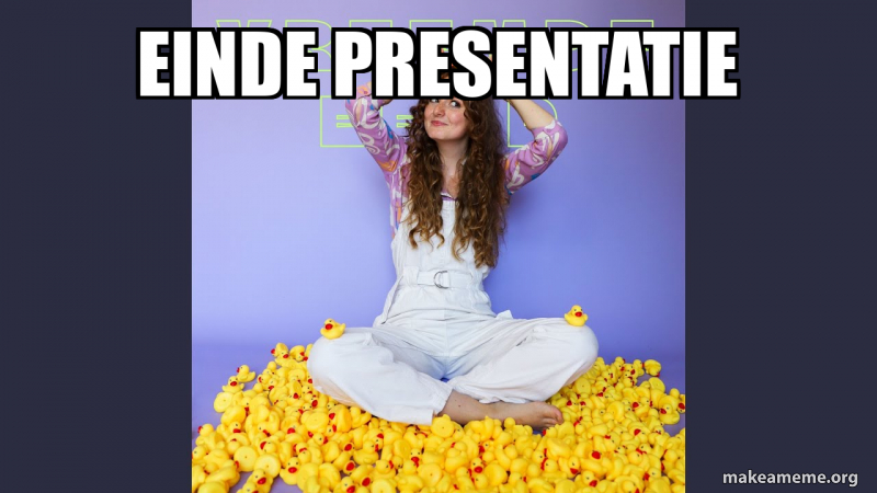 einde presentatie Meme Generator