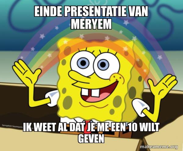 Einde presentatie van meryem ik weet al dat je me een 10 wilt geven ...