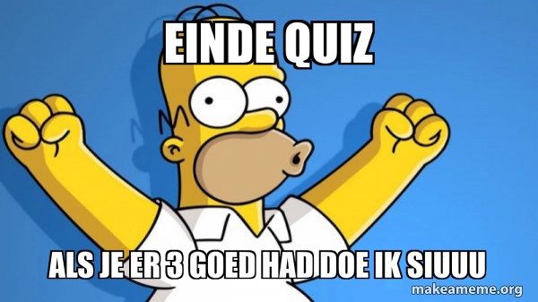 Einde quiz als je er 3 goed had doe ik siuuu - Happy Homer Meme Generator