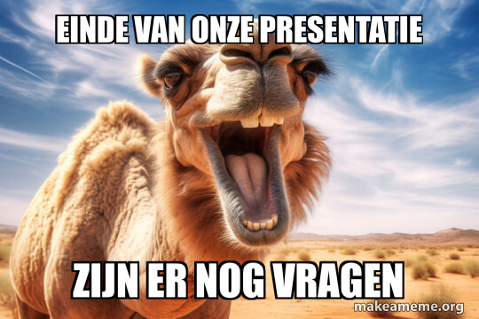 Einde van Onze Presentatie Zijn er nog vragen Meme Generator