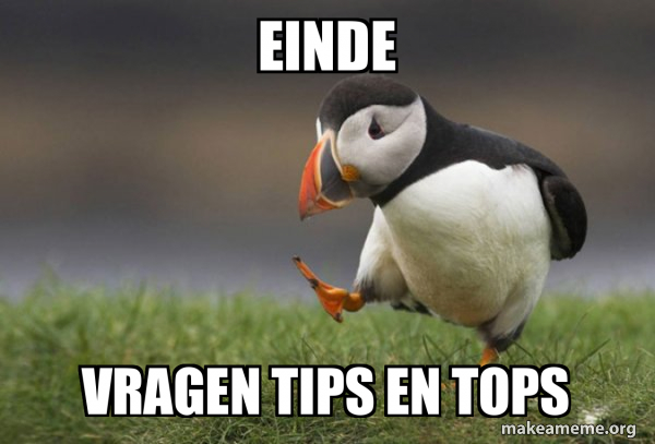 einde vragen tips en tops - Unpopular Opinion Puffin Meme Generator