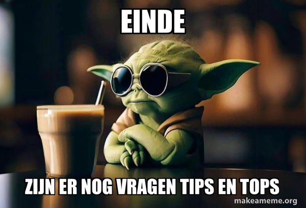 Einde Zijn er nog vragen tips en tops - Cool Yoda (Sunglasses) Meme ...