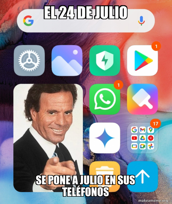 El 24 de julio Se pone a julio en sus teléfonos Meme Generator