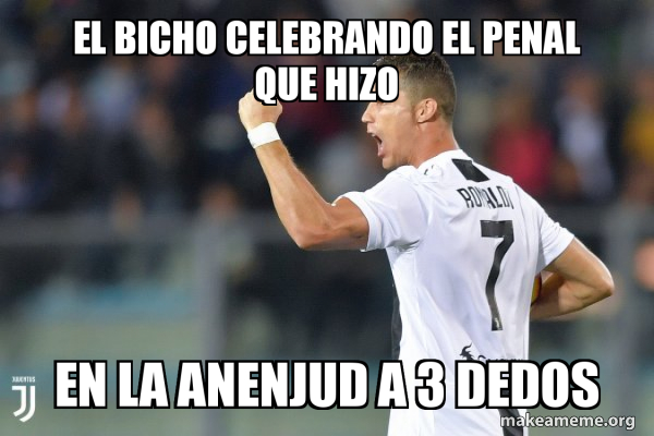 El bicho celebrando el penal que hizo en la anenjud a 3 dedos ...