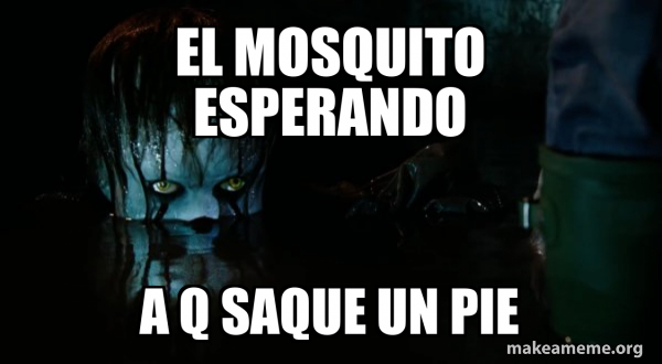 El mosquito esperando a q saque un pie - Pennywise It Meme Generator