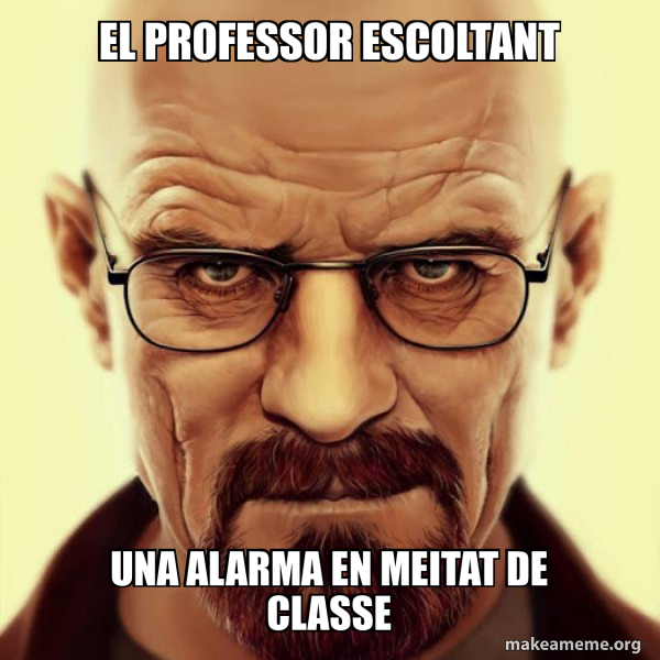 EL PROFESSOR ESCOLTANT UNA ALARMA EN MEITAT DE CLASSE - Walter White ...
