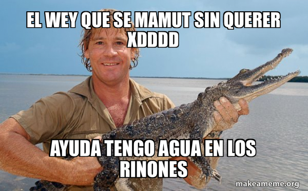 el wey que se mamut sin querer XDDDD ayuda tengo agua en los rinones ...