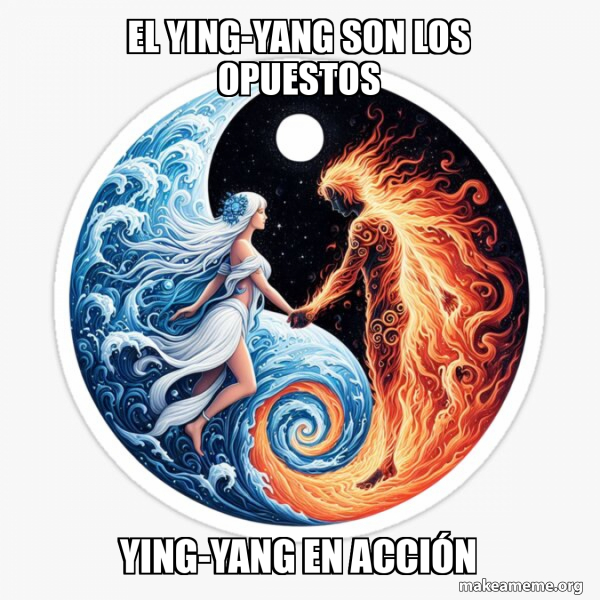 El ying-yang son los opuestos YIng-Yang en acción Meme Generator
