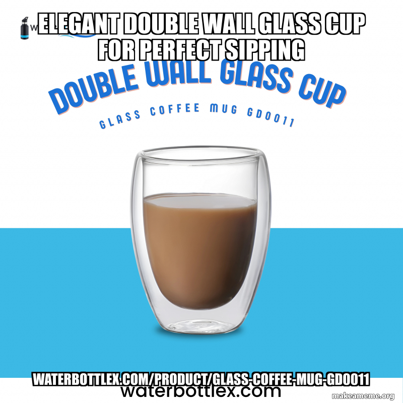 Elegant Double Wall Glass Cup for Perfect Sipping waterbottlex.com ...