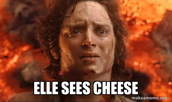 elle sees cheese - Frodo it's over it's done Meme Generator