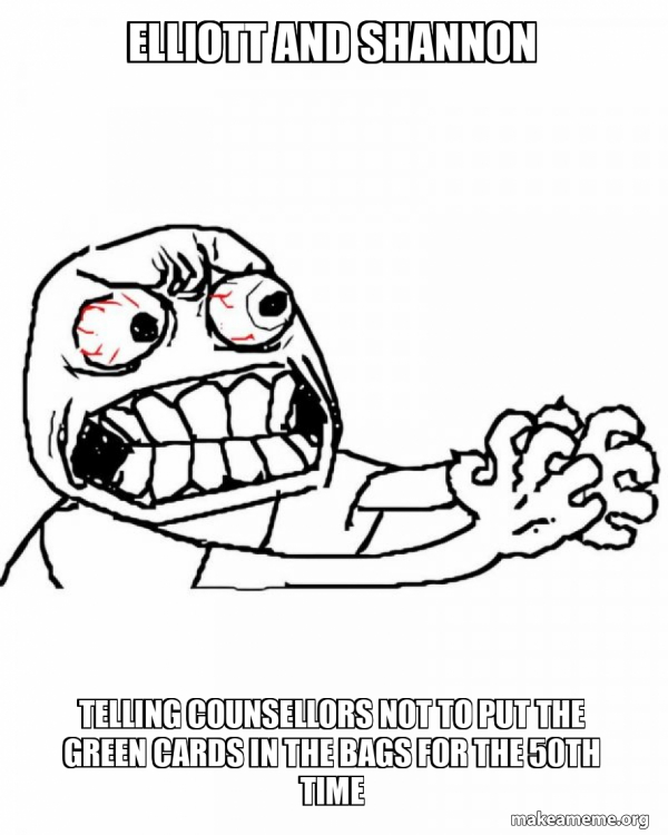 Elliott and Shannon Telling counsellors not to put the green cards in ...