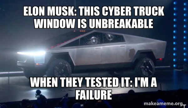 Elon Musk: This Cyber truck window is unbreakable When they tested it ...