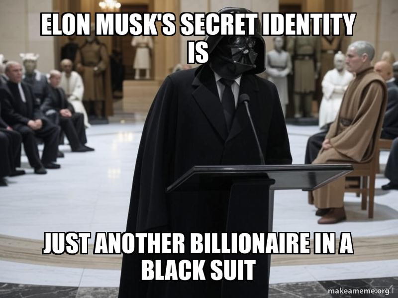 Elon Musk's secret identity is just another billionaire in a black suit ...
