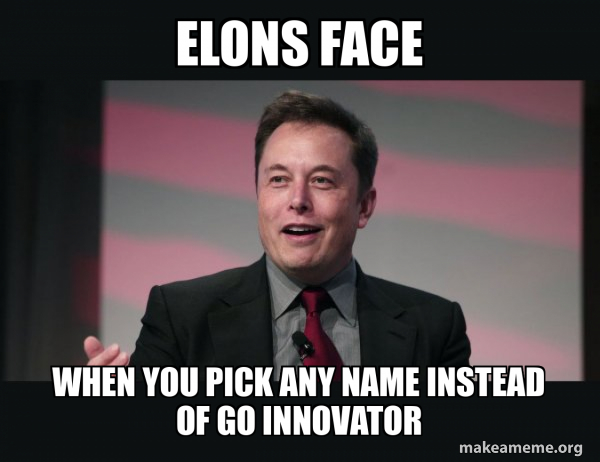 Elons face When you pick any name instead of go innovator - Elon Musk ...