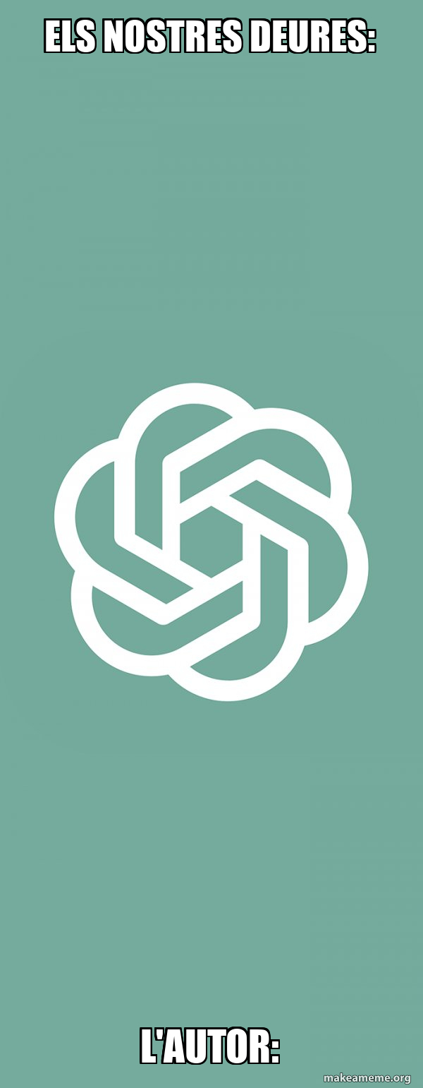 Els nostres deures: L'autor: - ChatGPT Meme Generator