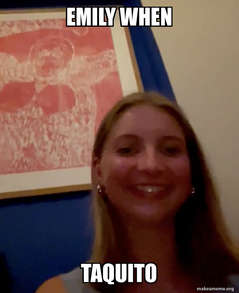 Emily when Taquito Meme Generator
