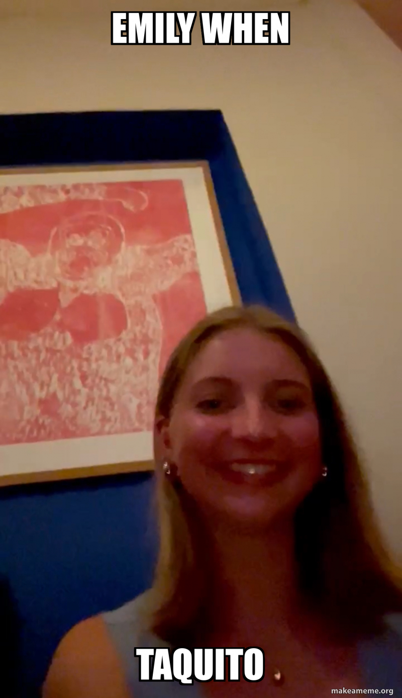 Emily when Taquito Meme Generator
