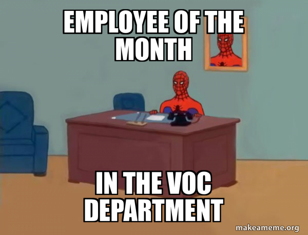 Employee of the month In the VOC department - Spiderman Meme Generator