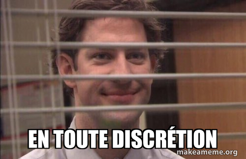 en toute discrétion Meme Generator