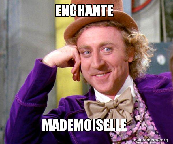 Enchante Mademoiselle - Willy Wonka Sarcasm Meme Meme Generator