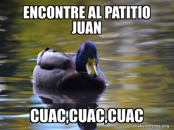 encontre al patitio juan cuac,cuac,cuac - Zen Advice Mallard Meme Generator