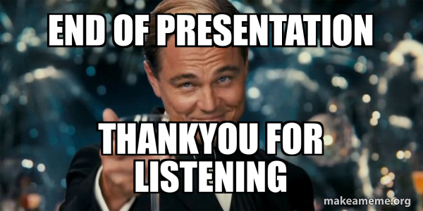 End of Presentation Thankyou for listening - Great Gatsby Reaction ...