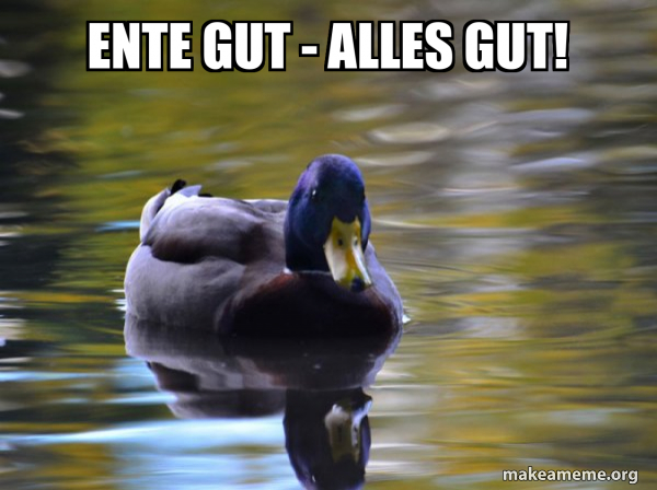 Ente gut - alles gut! - Zen Advice Mallard Meme Generator