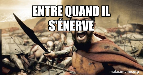 entre quand il s'énerve - The 300 Meme Generator