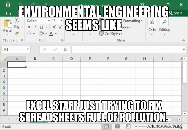 Environmental engineering seems like Excel staff just trying to fix ...