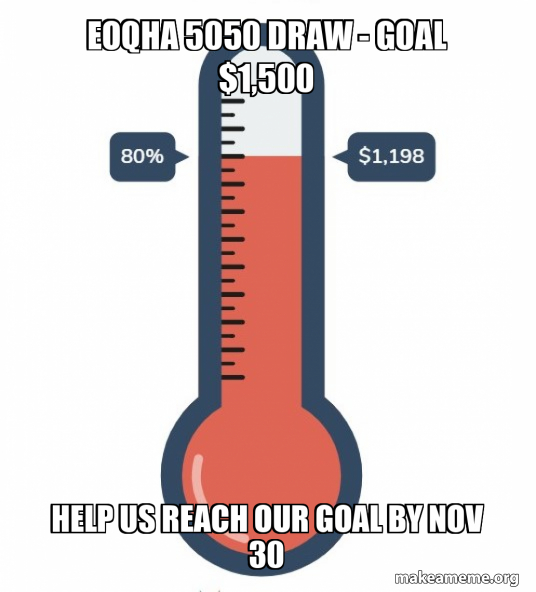 EOQHA 5050 draw - goal $1,500 Help us reach our goal by Nov 30 Meme ...
