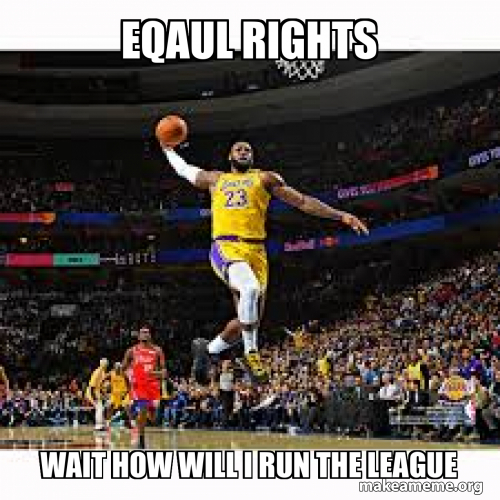 eqaul rights wait how will i run the league Meme Generator