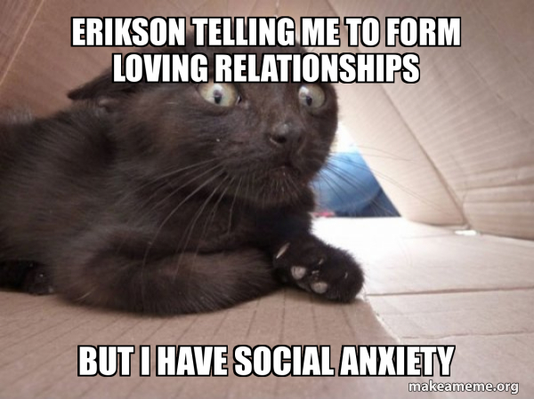 Erikson telling me to form loving relationships But I have social ...