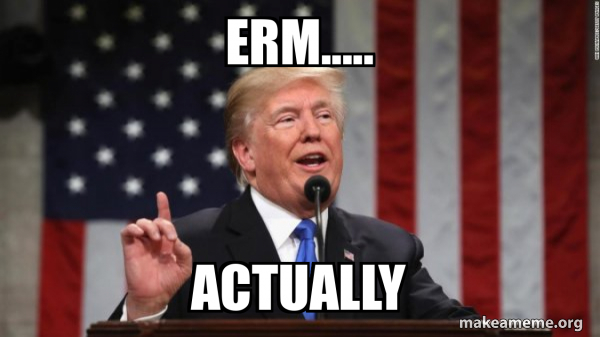Erm..... actually - Donald Trump Meme Generator