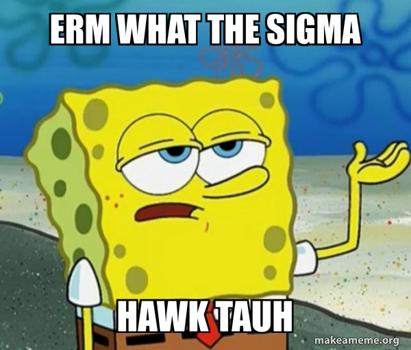 erm what the sigma hawk tauh - Tough SpongeBob Meme Generator