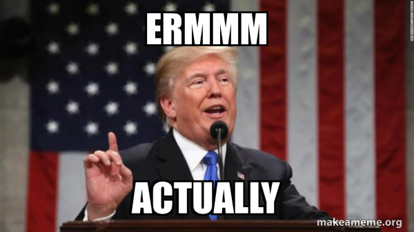 ERMMM Actually - Donald Trump Meme Generator
