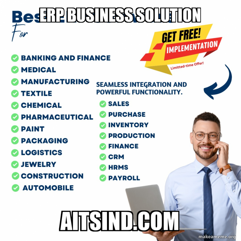 ERP business solution aitsind.com Meme Generator