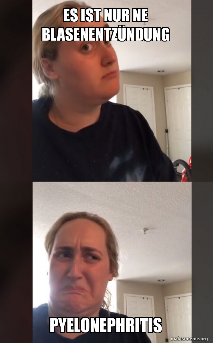 Es ist nur ne Blasenentzündung Pyelonephritis - Kombucha Girl Meme ...
