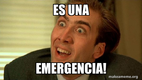 es una emergencia! - Sarcastic Nicholas Cage Meme Generator