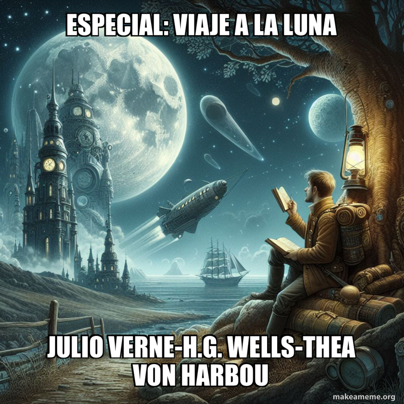 especial: viaje a la luna julio verne-h.g. wells-thea von harbou Meme ...