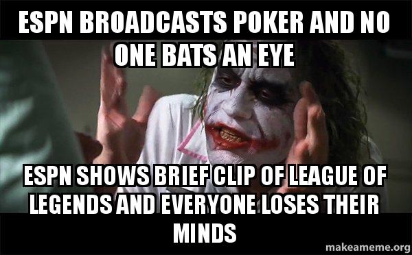 ESPN broadcasts poker and no one bats an eye ESPN shows brief clip of ...