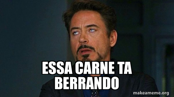 Essa carne ta berrando - Tony Stark Eye Roll | Make a Meme