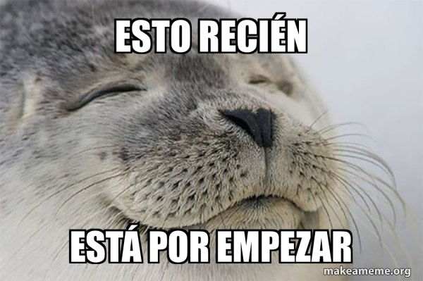 Esto recién está por empezar - Satisfied Seal Meme Generator