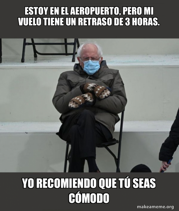 Estoy en el aeropuerto, pero mi vuelo tiene un retraso de 3 horas. yo ...