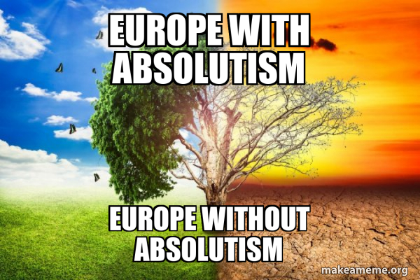 europe with absolutism europe without absolutism - Climate Change ...