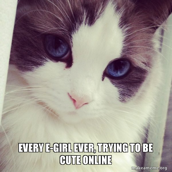 every e-girl ever, trying to be cute online - Ridiculously Photogenic ...