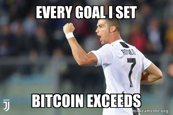 Every goal I set Bitcoin Exceeds - Cristiano Ronaldo Meme Generator