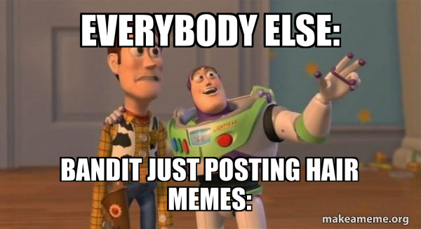 Everybody else: Bandit just posting hair memes: - Buzz and Woody (Toy ...